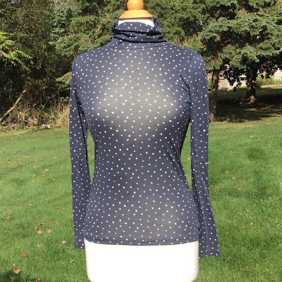 J. Crew | Tops | J Crew Semi Sheer Polka Dot Turtleneck | Poshmark